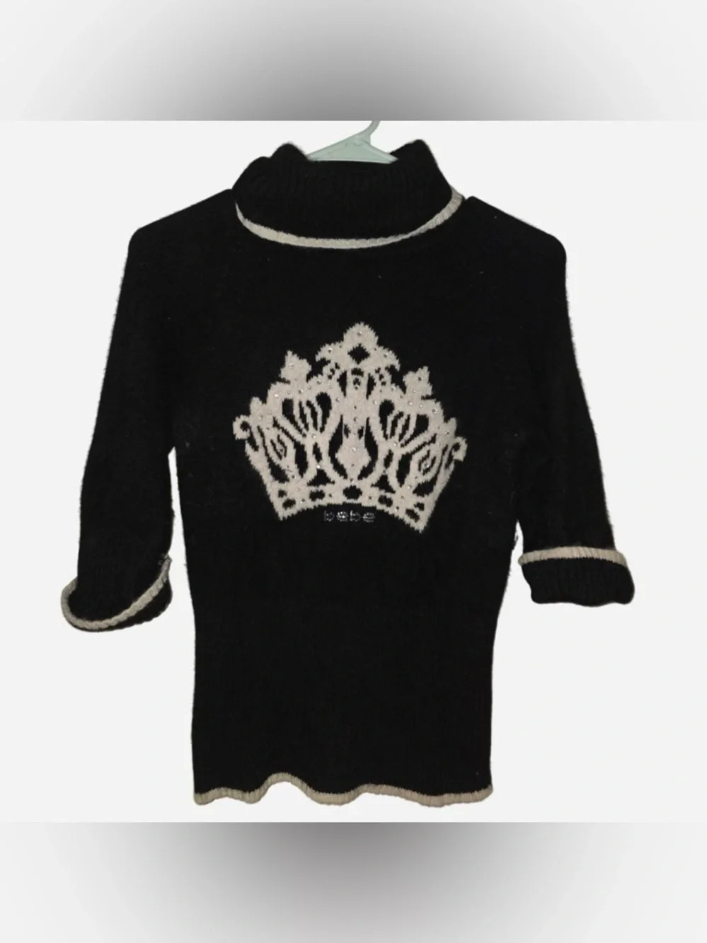 bebe | Sweaters | Rare Y2k Vintage Bebe Angora Crown Turtleneck Sweater ...